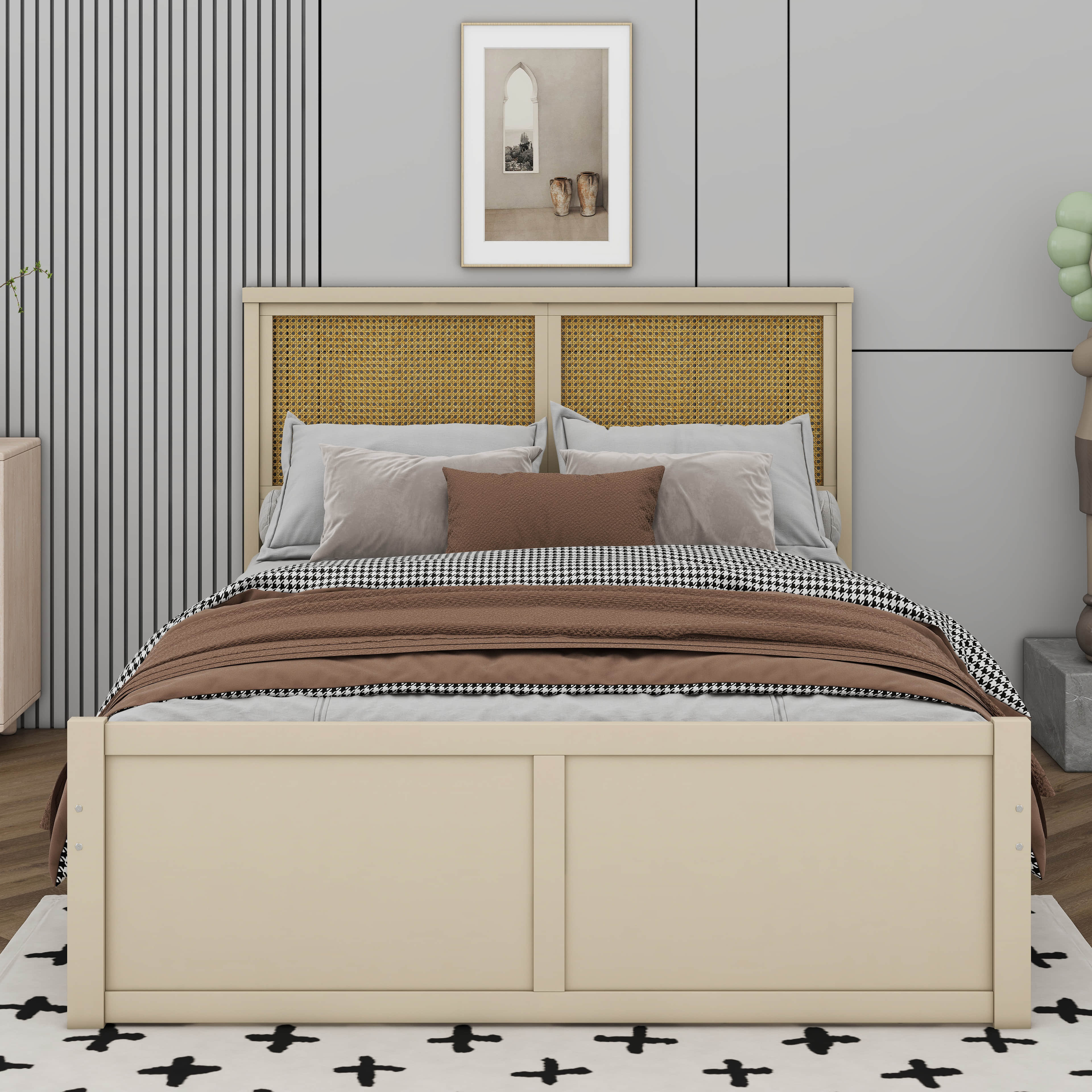 Bayou Breeze Wooden Storage Platform Bed Equipped With Four Drawers ...