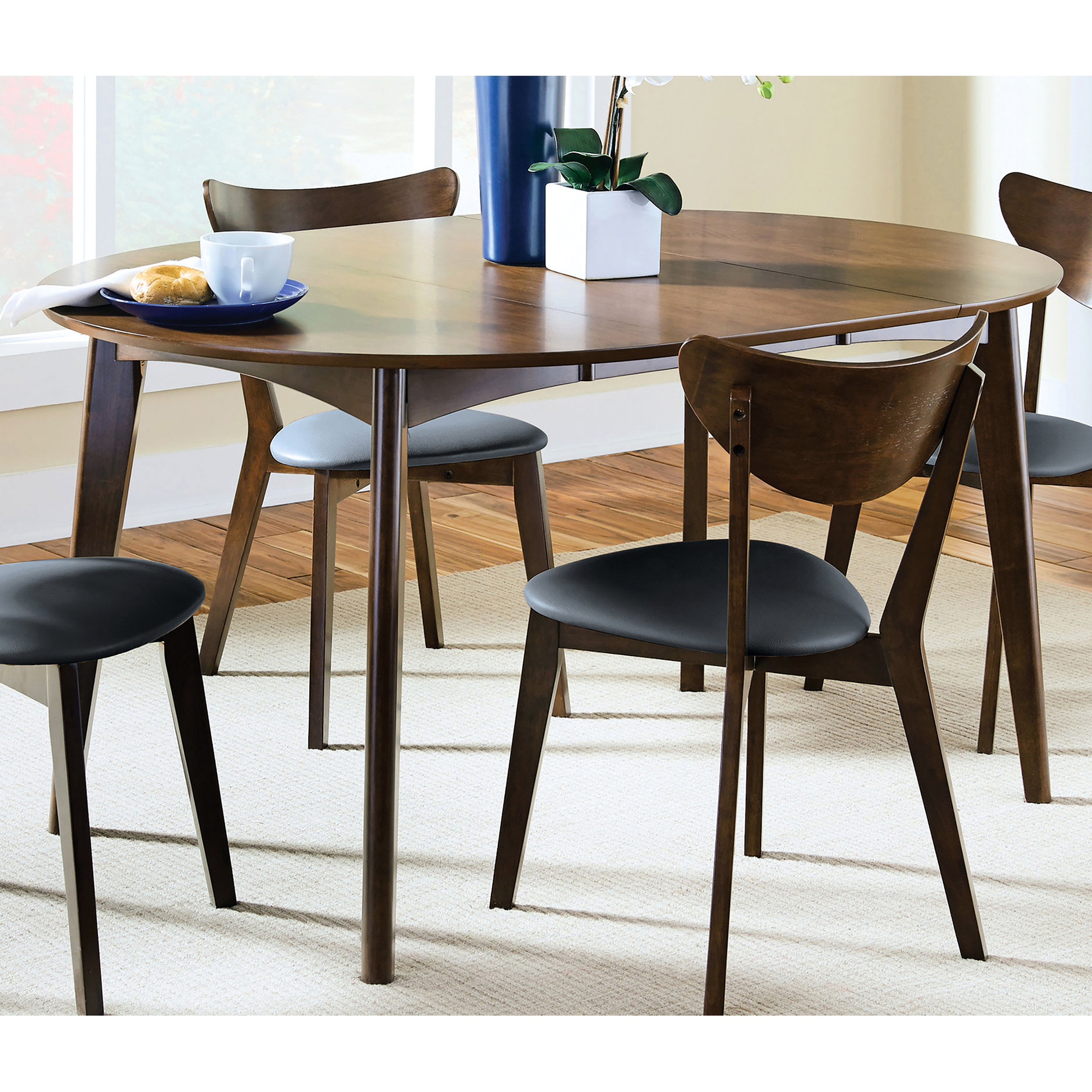 George Oliver Oval Dark Walnut Table For Dining Room, 30 - Inch Tall ...