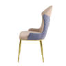 Red Barrel Studio® Of 2 Lavender- Tan Fabric Side Chairs - , Gold Legs ...