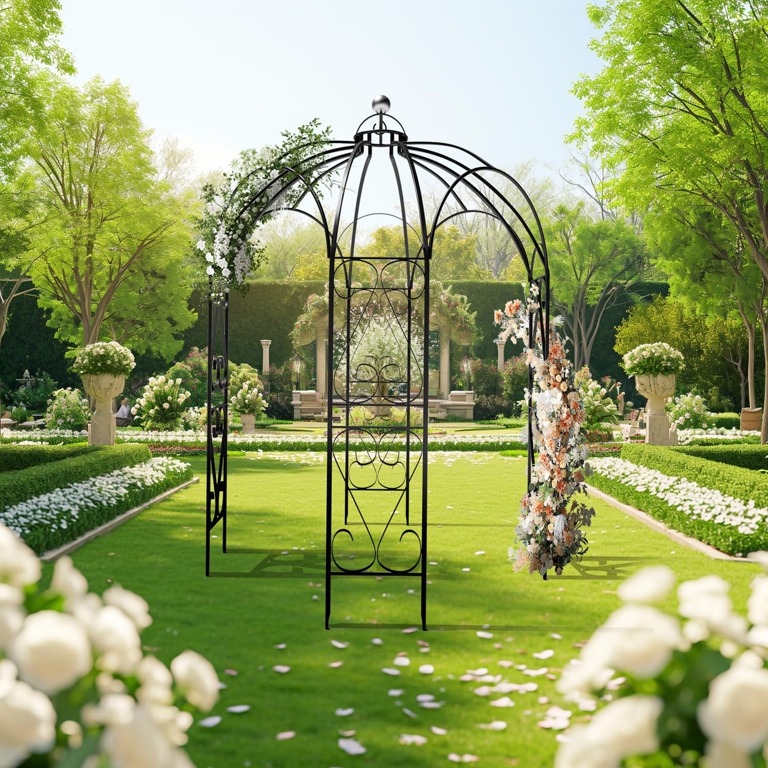 FOSURA Oversized Metal Trellis Arch | Wayfair