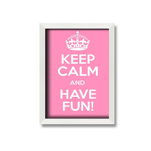 Happy Larry Texline Keep Calm Fun Pink - Single Picture Frame ...