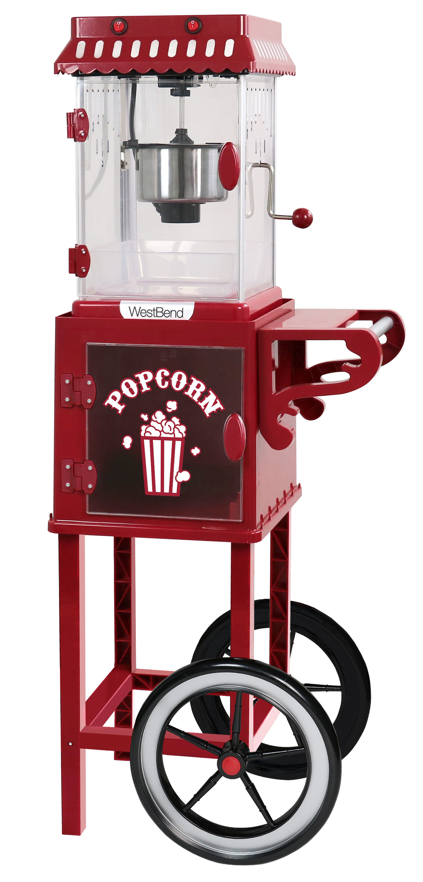West Bend Compact Popcorn Machine and Cart, 10-Cup Capacity & Reviews ...