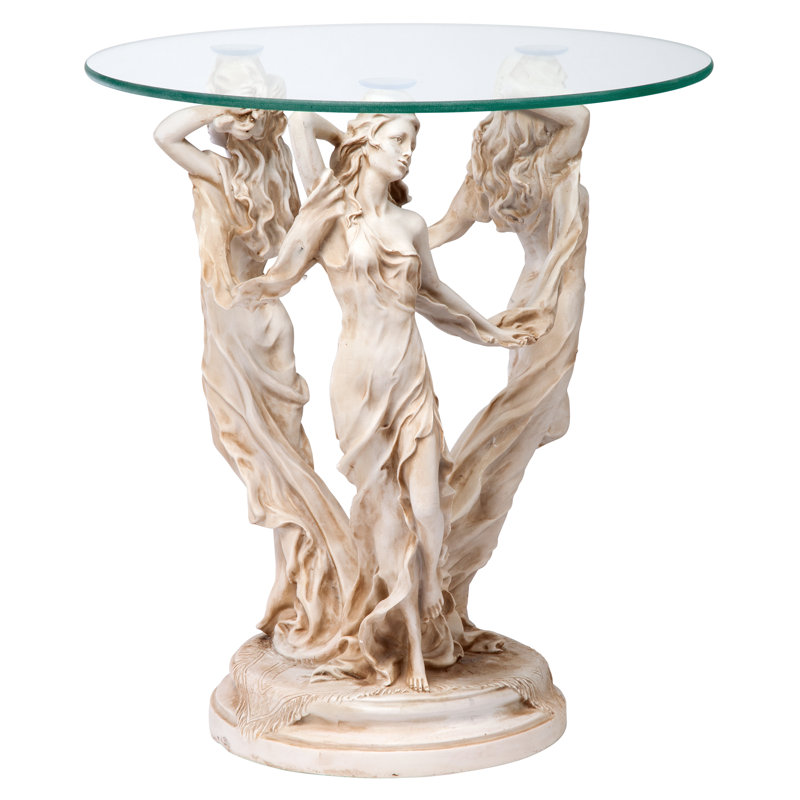 Astoria Grand Beldin Glass Top Figurine End Table & Reviews | Wayfair