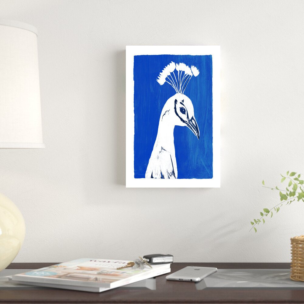 Winston Porter Peacock Portrait - Wrapped Canvas Painting Print | Wayfair