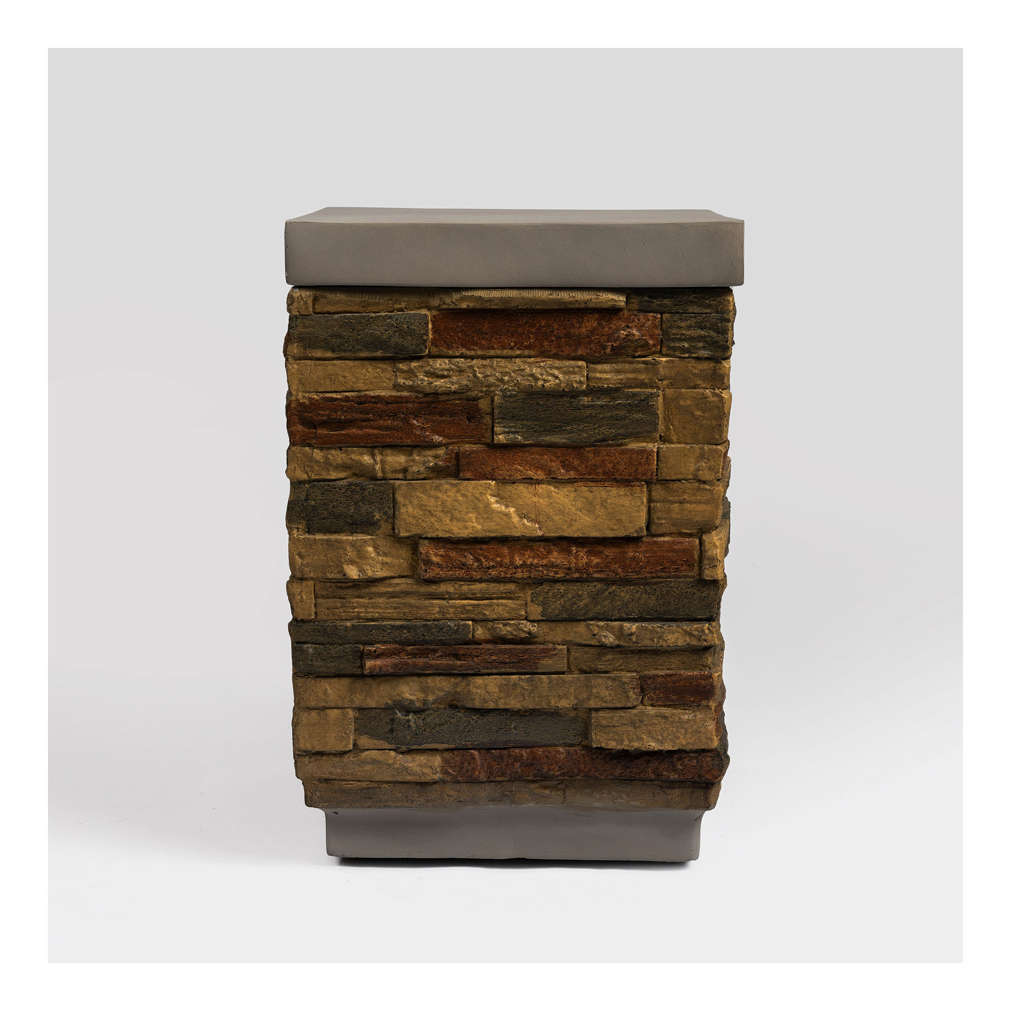 Latitude Run® Propane Tank Holder Fire Pit Tank Cover Side Table | Wayfair
