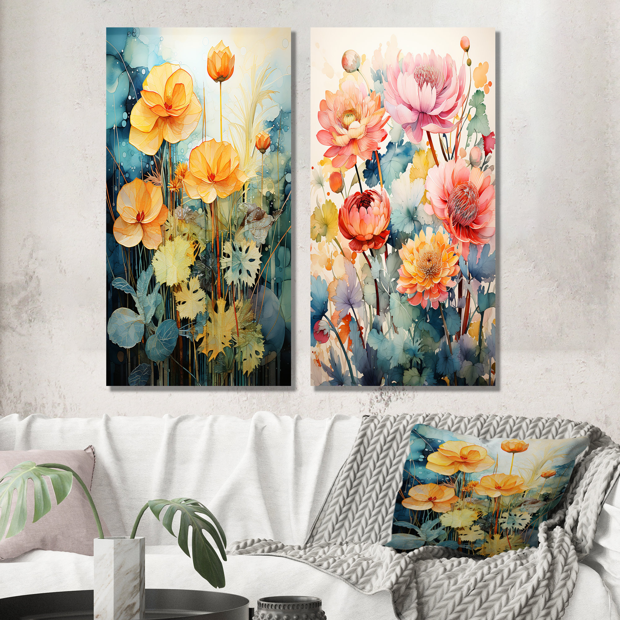 Lark Manor™ Botanical Plants And Flowers Delights - Flowers Metal Wall ...
