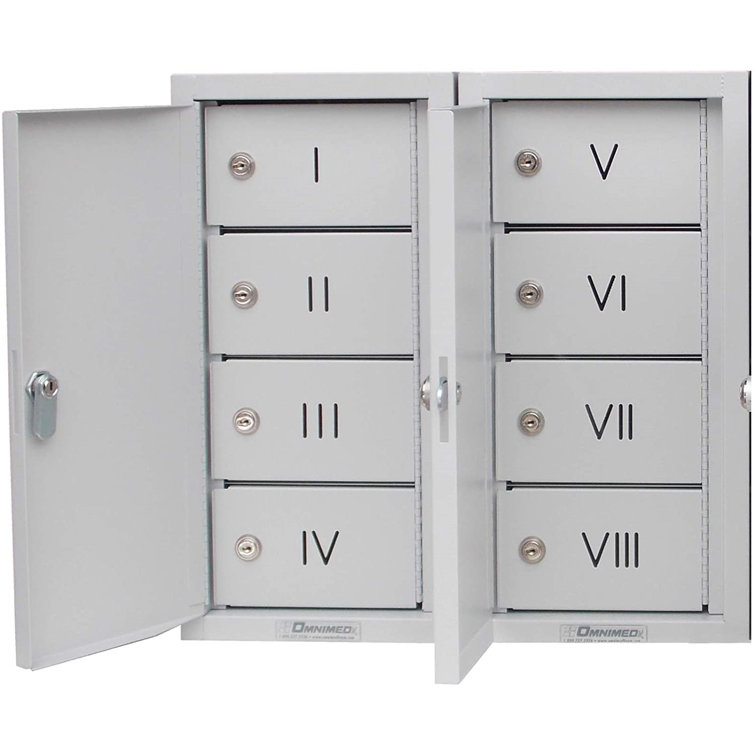 Omnimed Metal 4 - Tier 18'' Cell Phone Locker with Key - Wayfair Canada