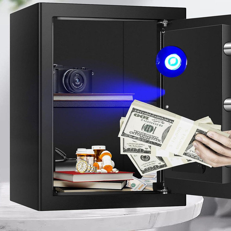 DEBLIT Safe Box for Home Documents Use, with Digital Combination Lock ...
