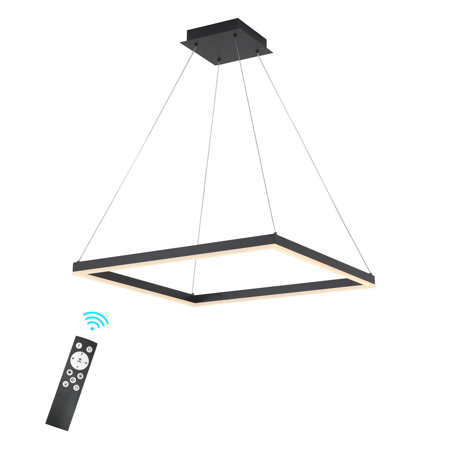 Wrought Studio™ Kalvin 1-Light Modern Chandelier Square Kitchen Island ...