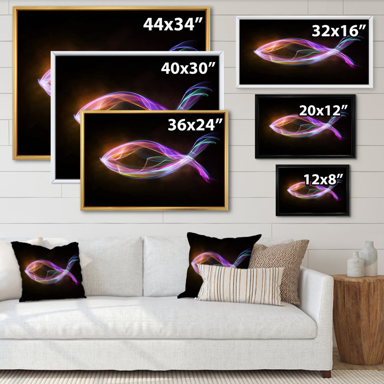 Wrought Studio Christian Fish Framed On Canvas Print - Wayfair Canada