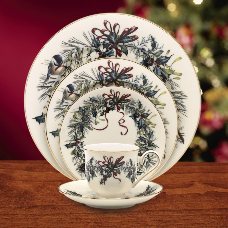 Lenox Winter Greetings 5-Piece Place Setting & Reviews | Wayfair