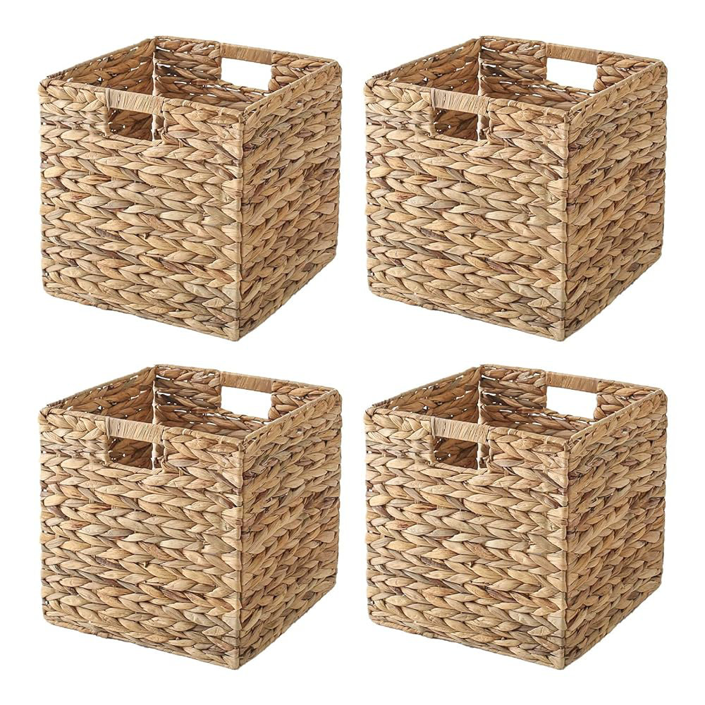 Bay Isle Home™ Water Hyacinth Storage Baskets Wicker Cube Baskets 12"x ...