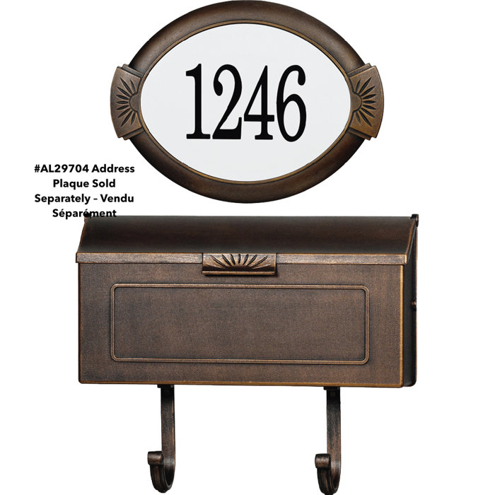 PRO-DF Cast Aluminum Wall Mounted Mailbox & Reviews | Wayfair