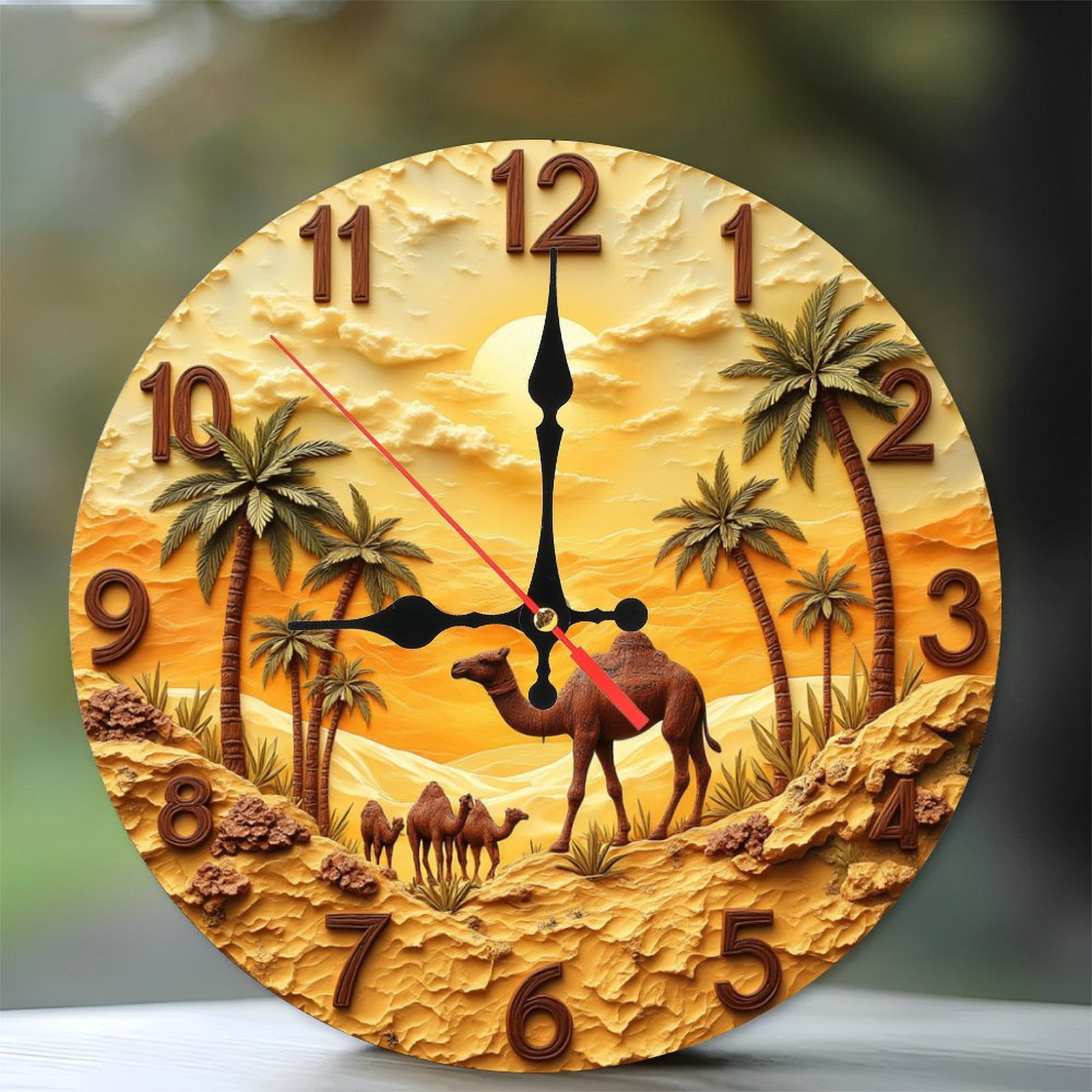 Dakota Fields 10" Round MDF Wall Clock with Silent Quartz Movement and ...