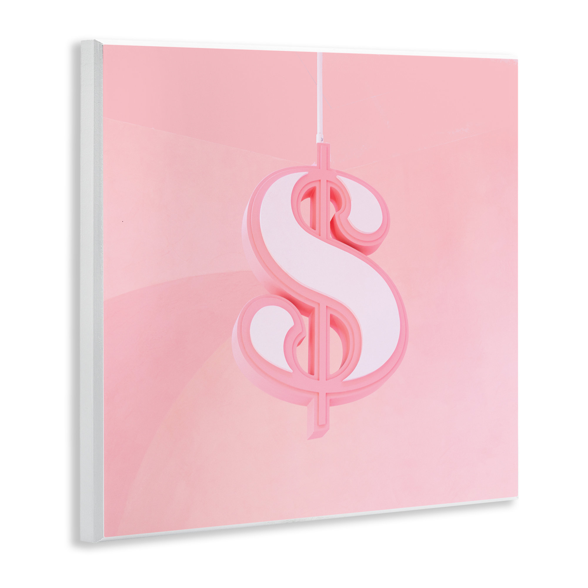 Wrought Studio™ Pink Pastel Dollar Sign Wall Plaque, design by LISH ...