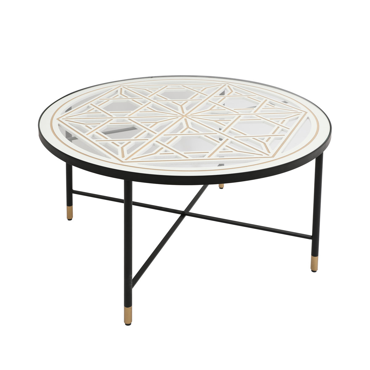 George Oliver 31.5'' Balck Round Coffee Table & Reviews | Wayfair