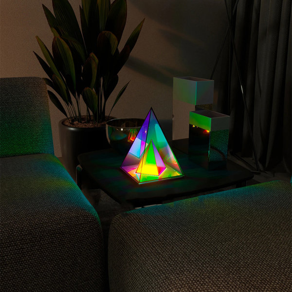 Wrought Studio™ Modern Pyramid Table Lamp, Simplistic And Innovative ...