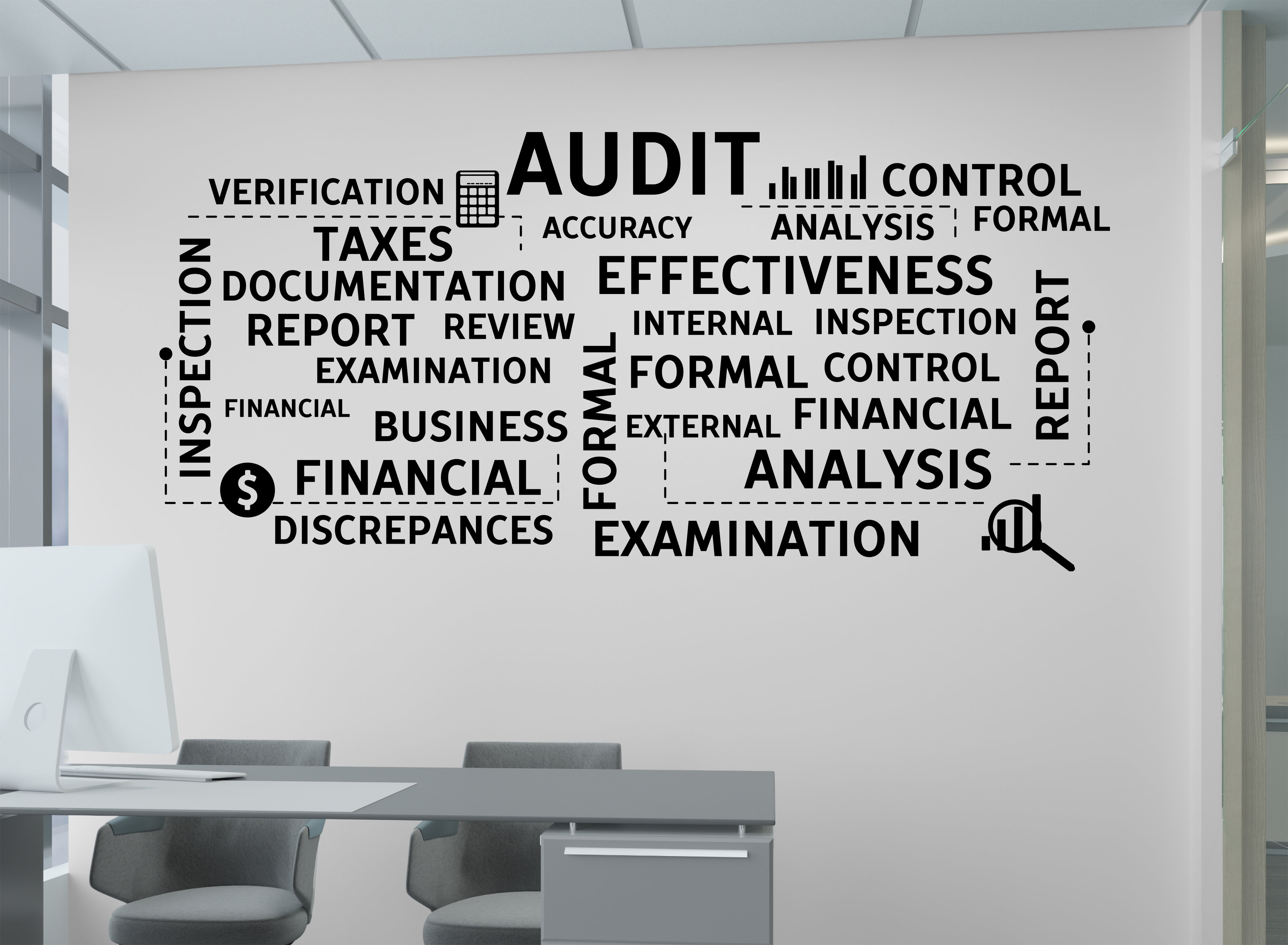 Red Barrel Studio Audit Wall Decor Office Wall Decal Accounting ...