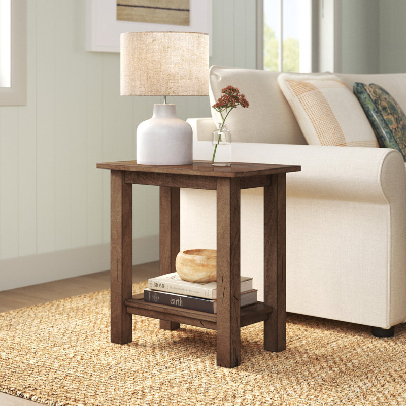Sand & Stable™ Esporta Solid Wood Pedestal End Table & Reviews | Wayfair