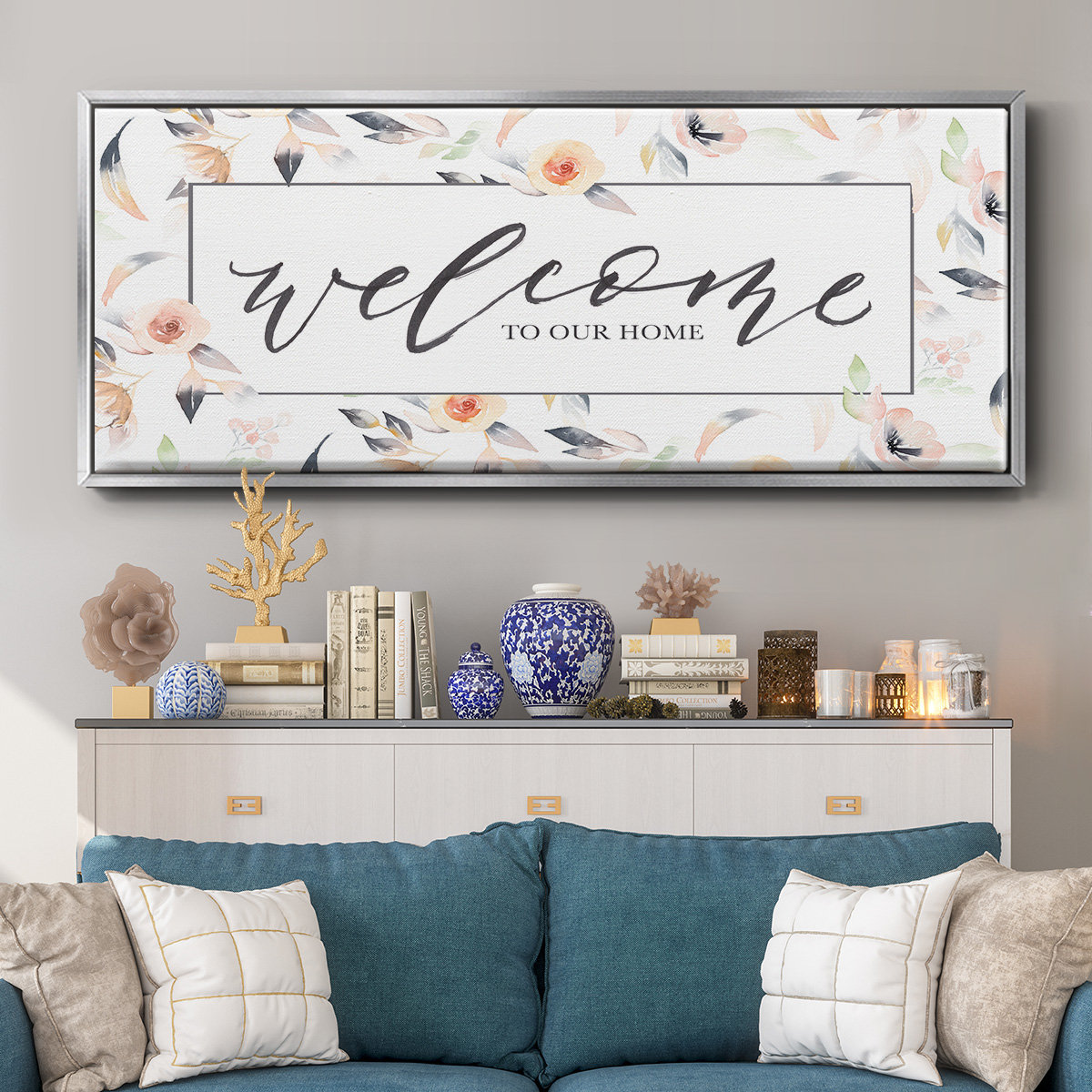 Wexford Home Welcome to Our Home- Framed Canvas | Wayfair