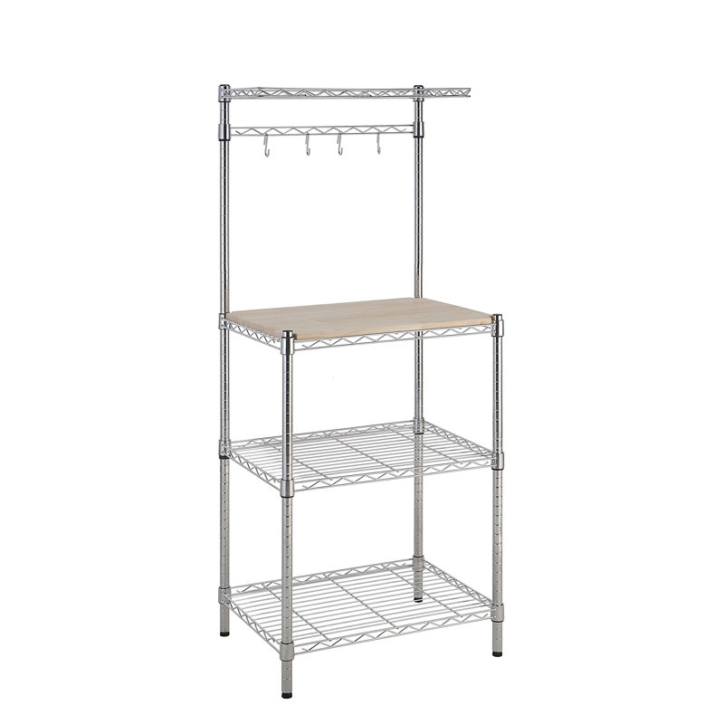 Latitude Run® Kitchen Storage Baker's Rack With Removable Top, Chrome ...