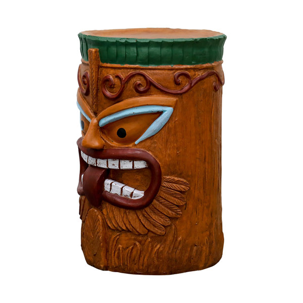 Bungalow Rose Large Tiki Statue, Outdoor Tiki Hawaii Side Table, Tiki ...