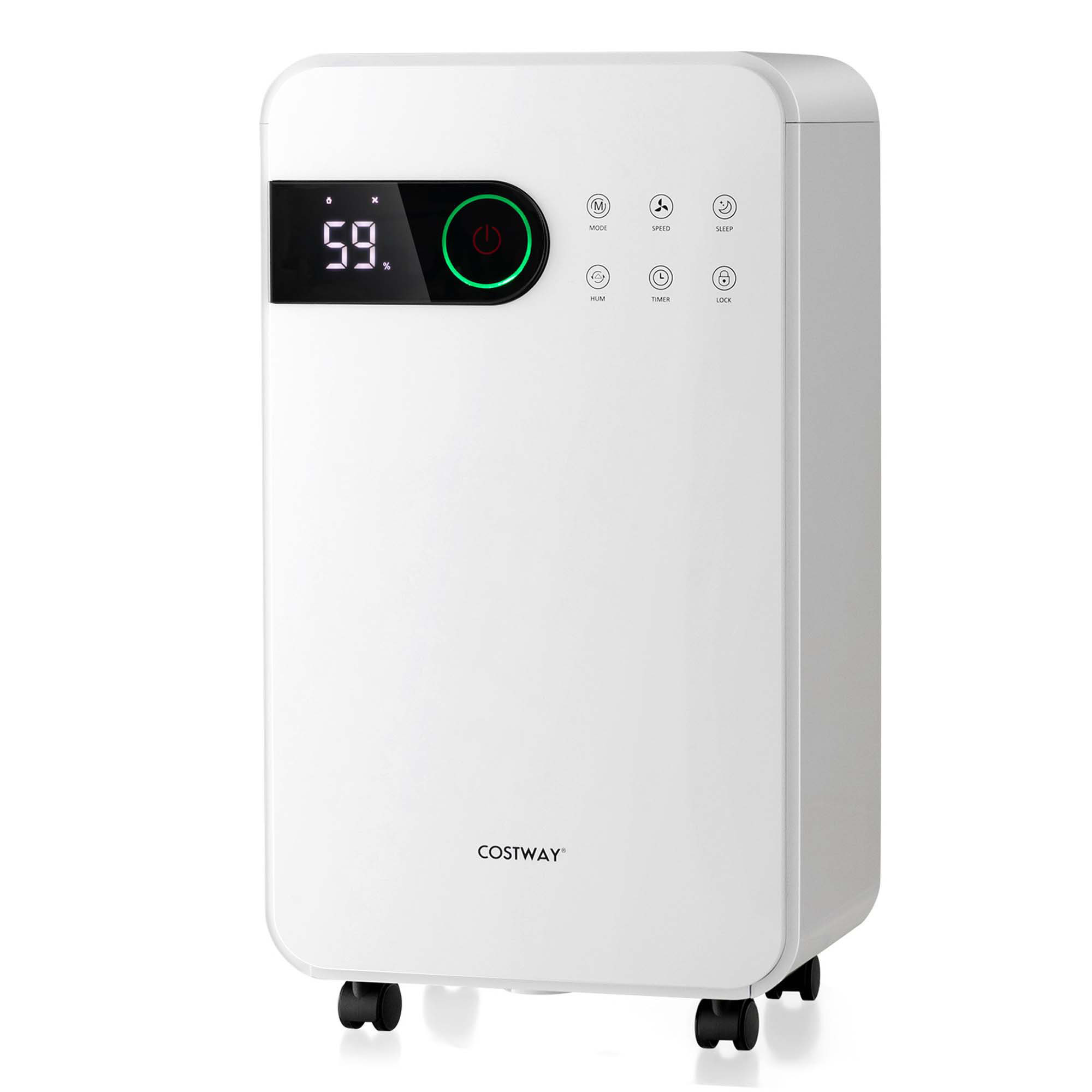 Costway Dehumidifier For Home Basement Portable 32 Pints With Sleep ...