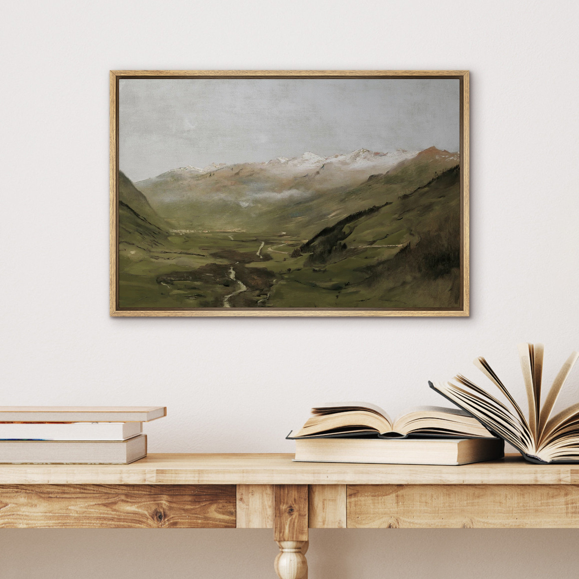 IDEA4WALL Rustic Countryside "Vintage Mountain Valley Nature Landscape ...