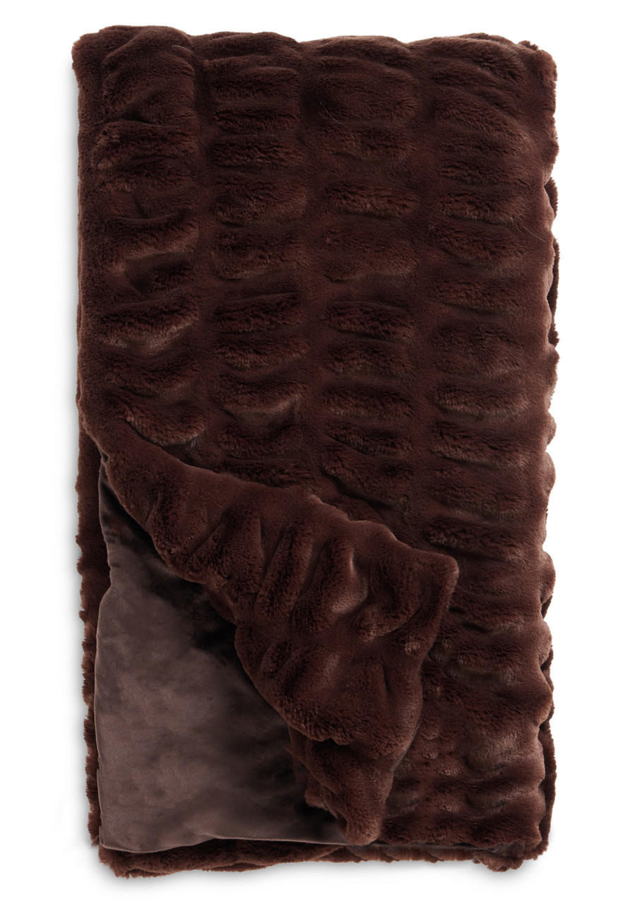 Donna Salyer's Fabulous-Furs Couture Collection Faux Fur Throw Mocha ...