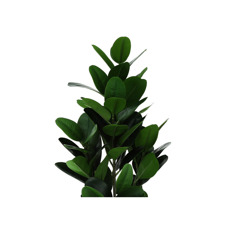 Ebern Designs Indoor Artificial Plant - 28" With Leaves In Black ...