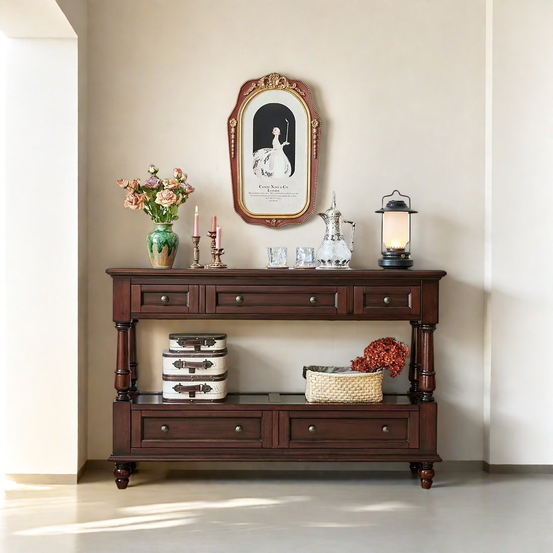 DURBIL Retro Multifunctional Console Table | Wayfair