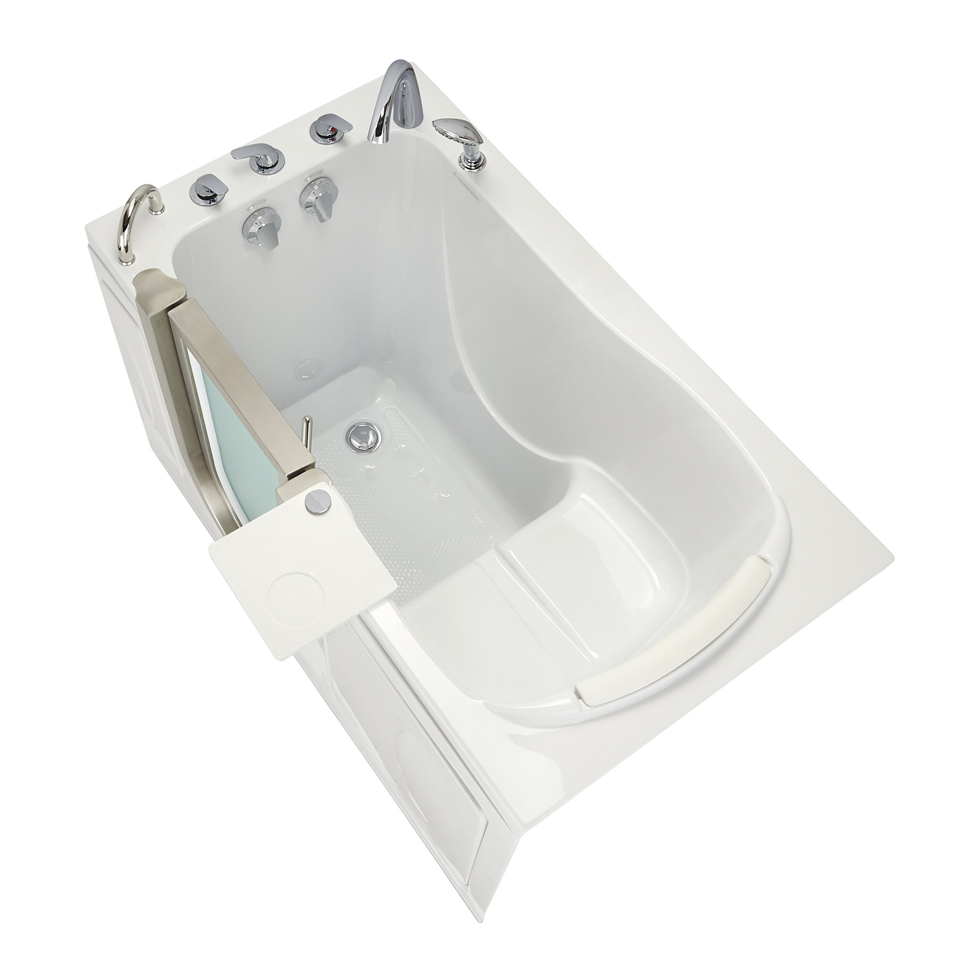 Ella Walk In Baths Petite 28"x52" Acrylic Soaking Walk-In-Bathtub, 5 ...