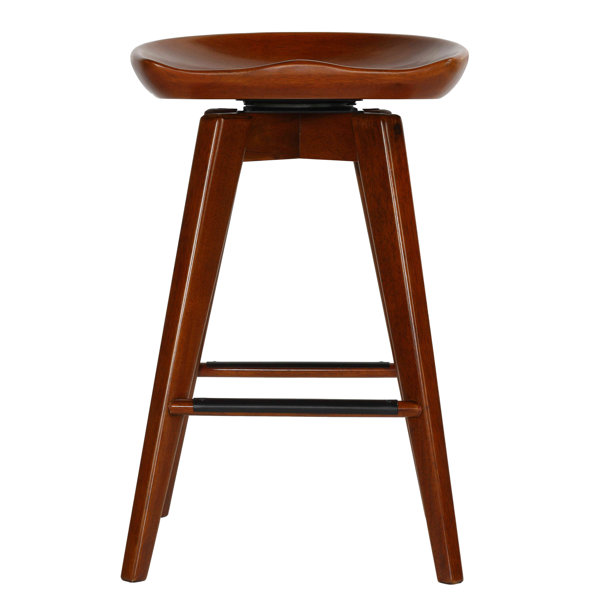 Millwood Pines Saunderstown Swivel Solid Wood Stool & Reviews | Wayfair