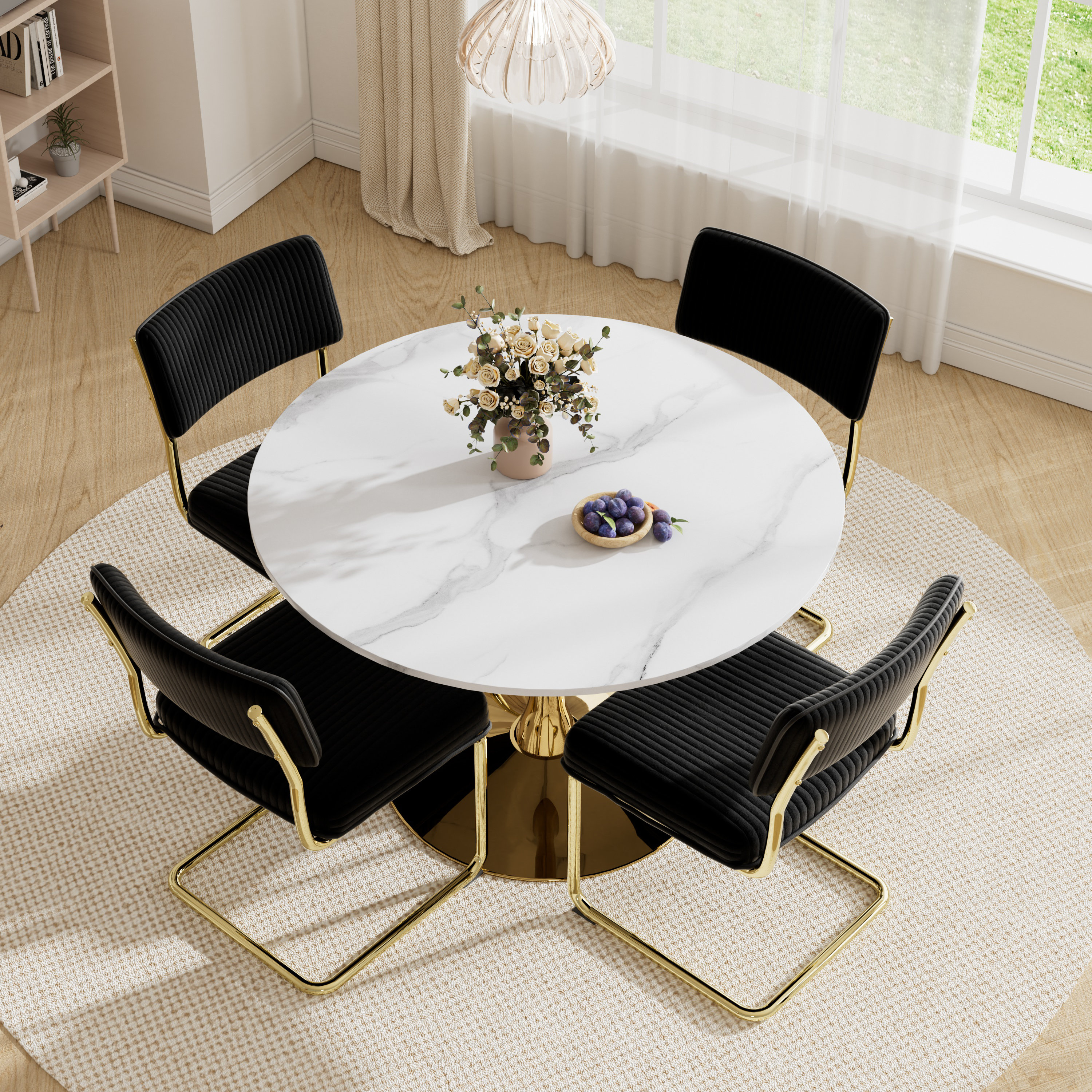 Mercer41 Dining Table Round Kitchen Bistro Table Set - Wayfair Canada