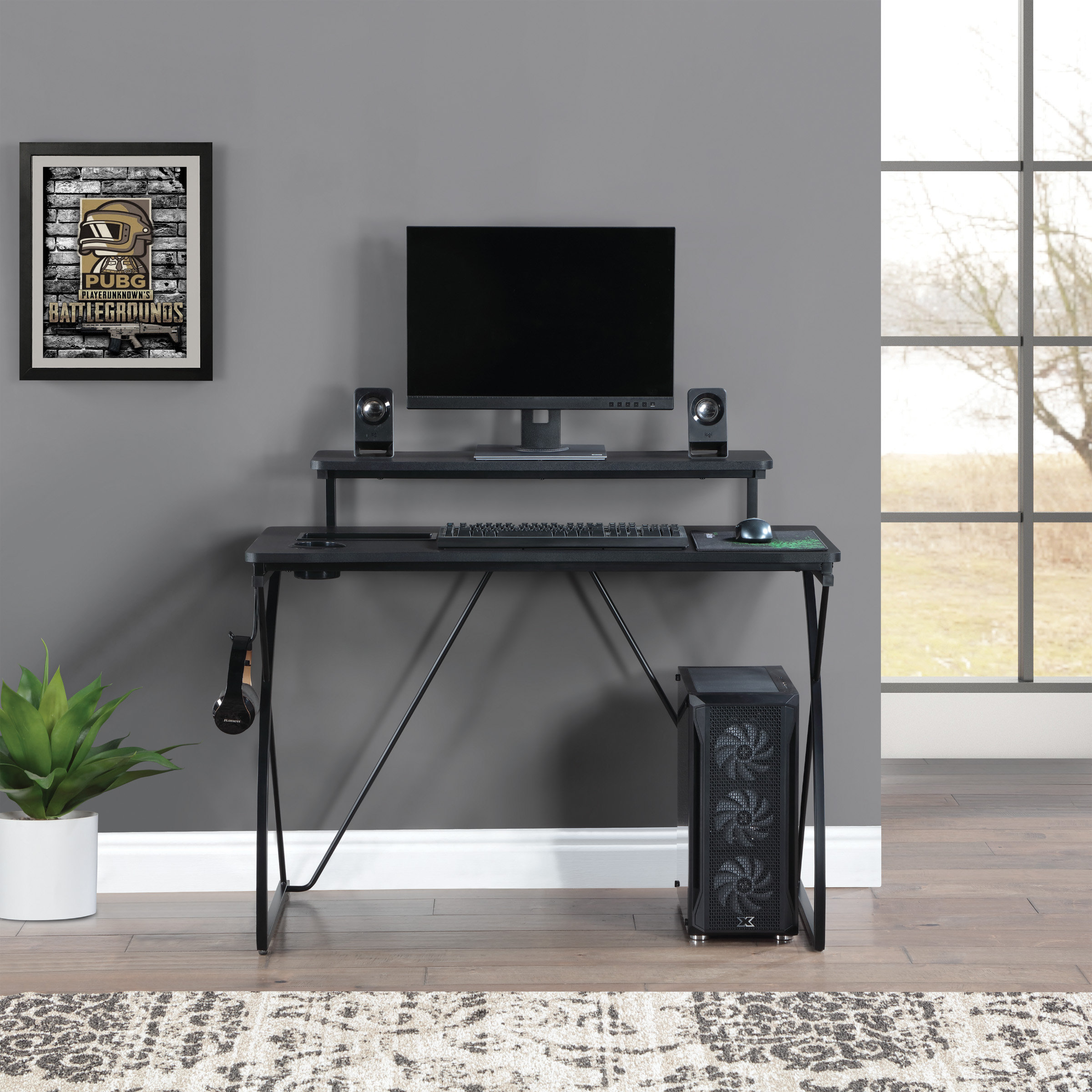 Inbox Zero Biome 44" Gaming Desk | Wayfair