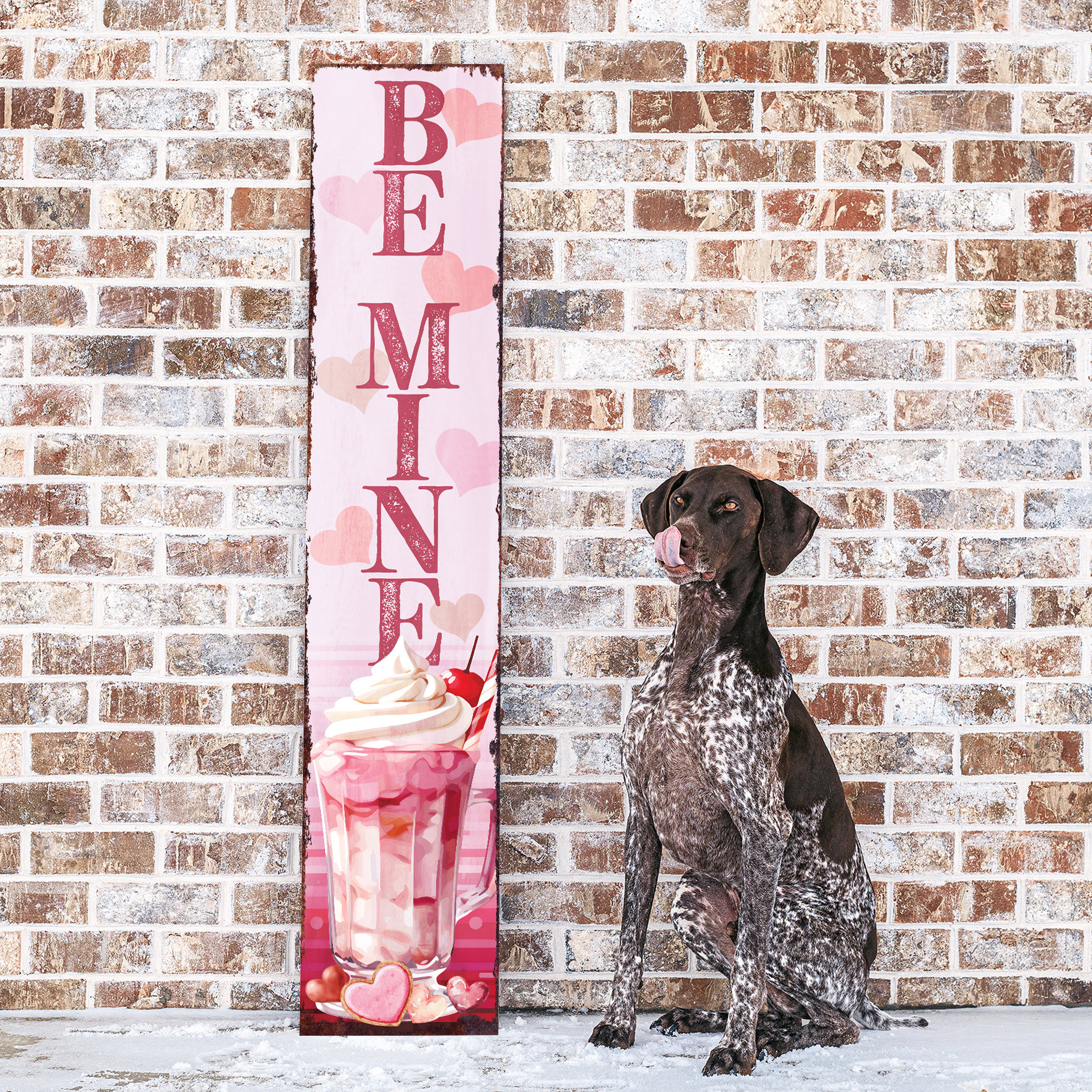 The Holiday Aisle® 48in BE MINE Valentine's Day Porch Sign | Front ...