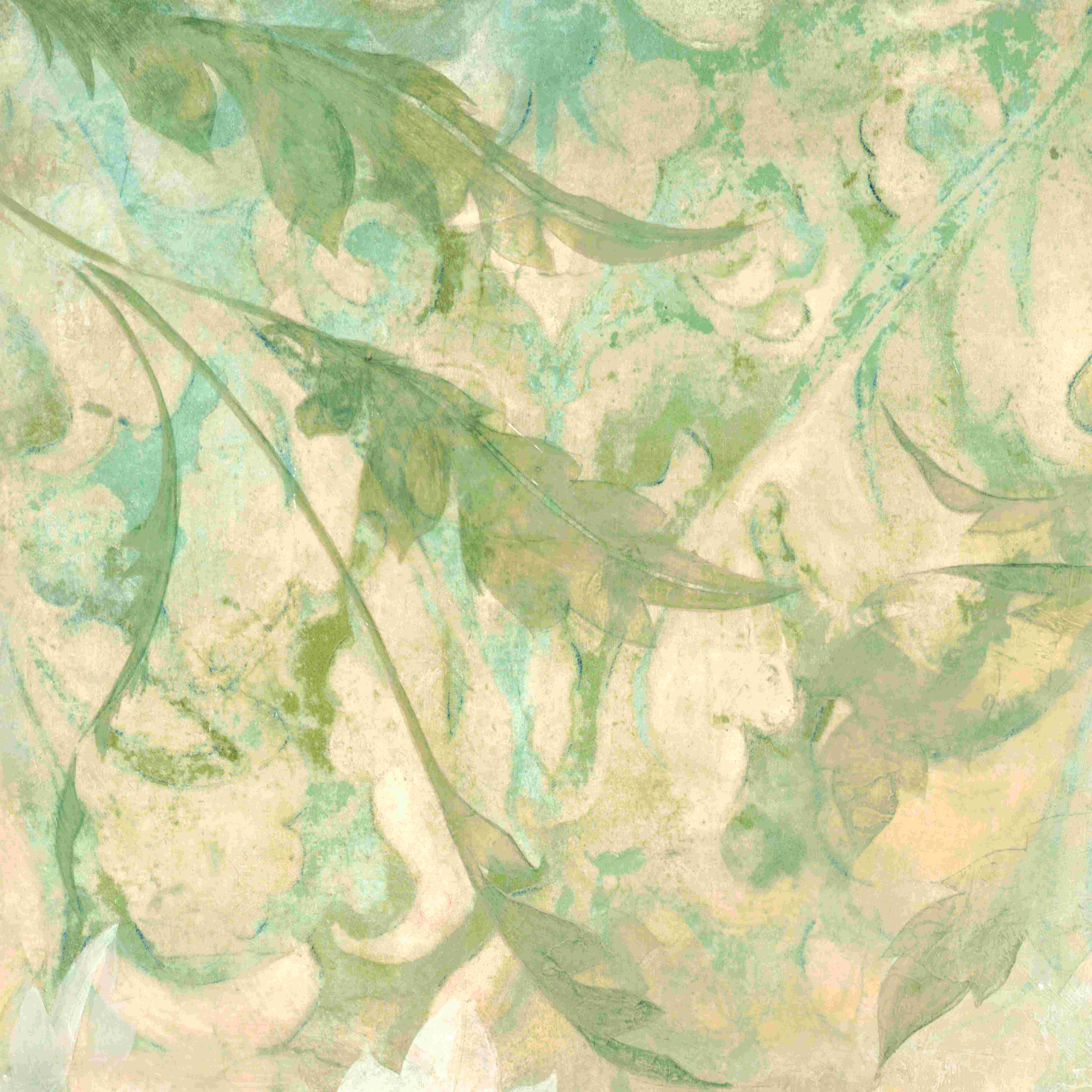 Trinx Aqua Leaf 1 - Wrapped Canvas Painting | Wayfair