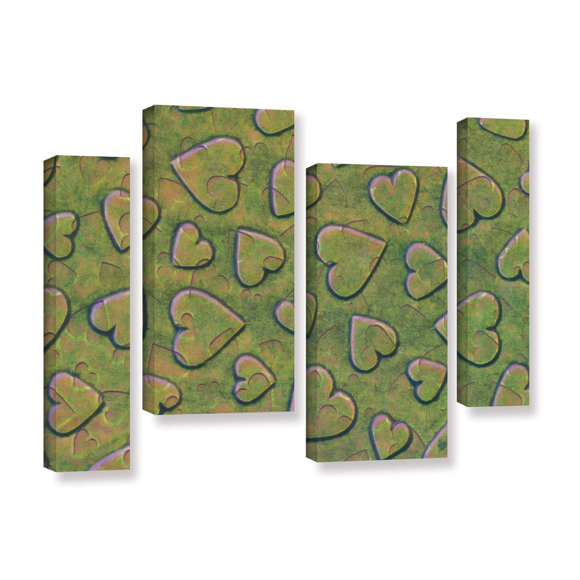 Isabelle & Max™ Lenny Single Heart - 4 Piece Graphic Art Set on Canvas ...