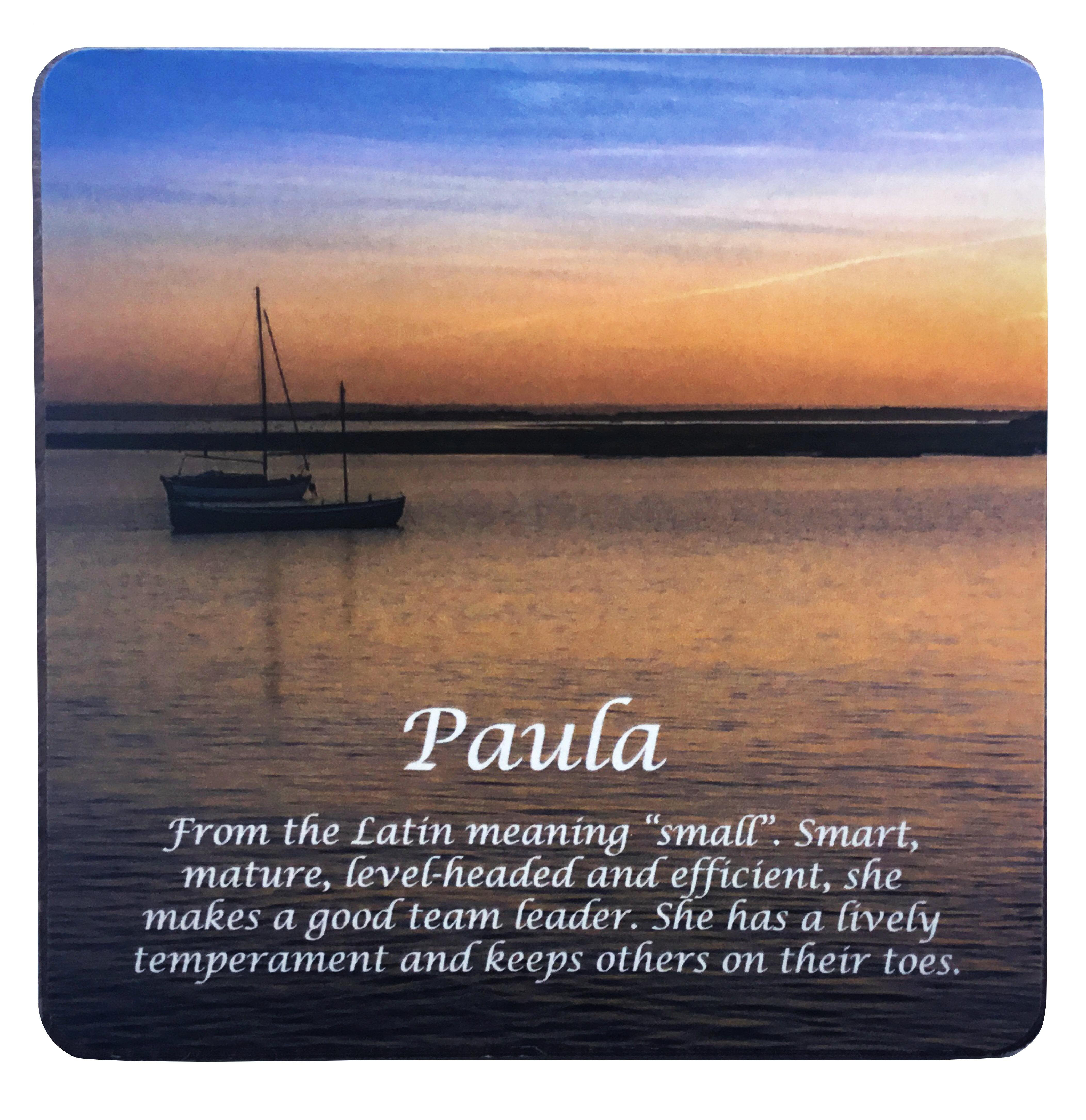 Happy Larry First Name Coaster - Paula | Wayfair.co.uk