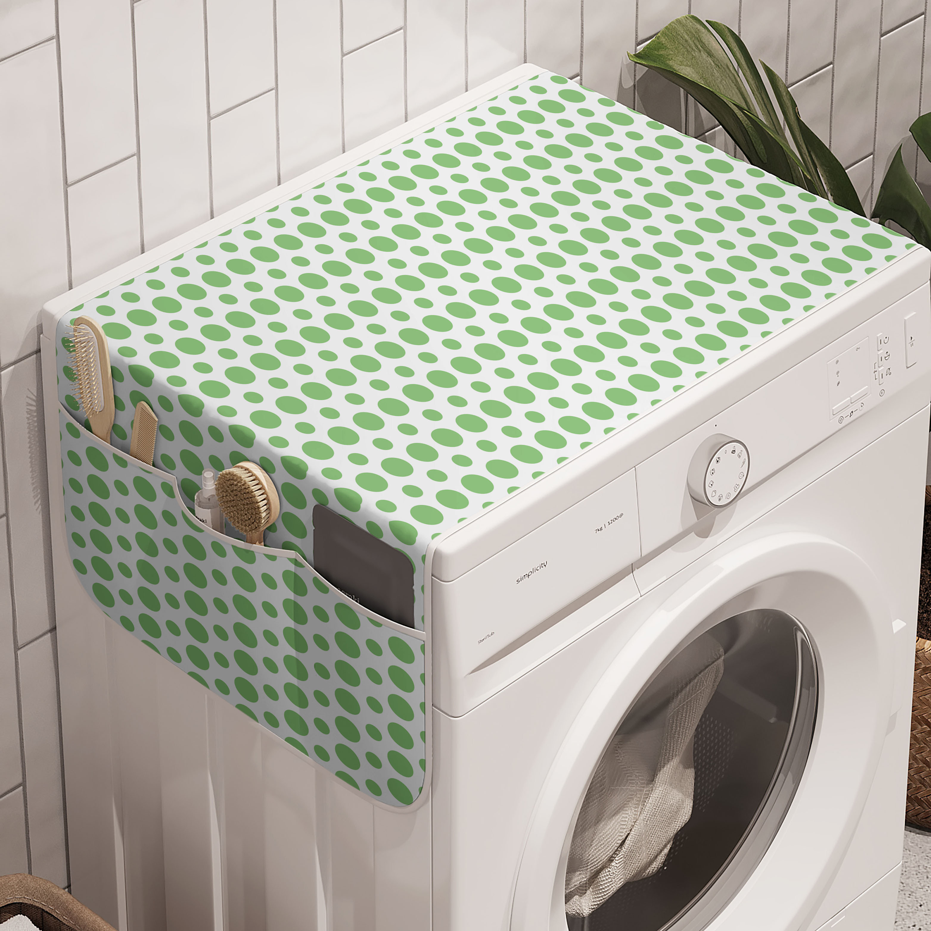 East Urban Home Green Washing Machine Organizer Pack of 2 47" x 18.5 ...