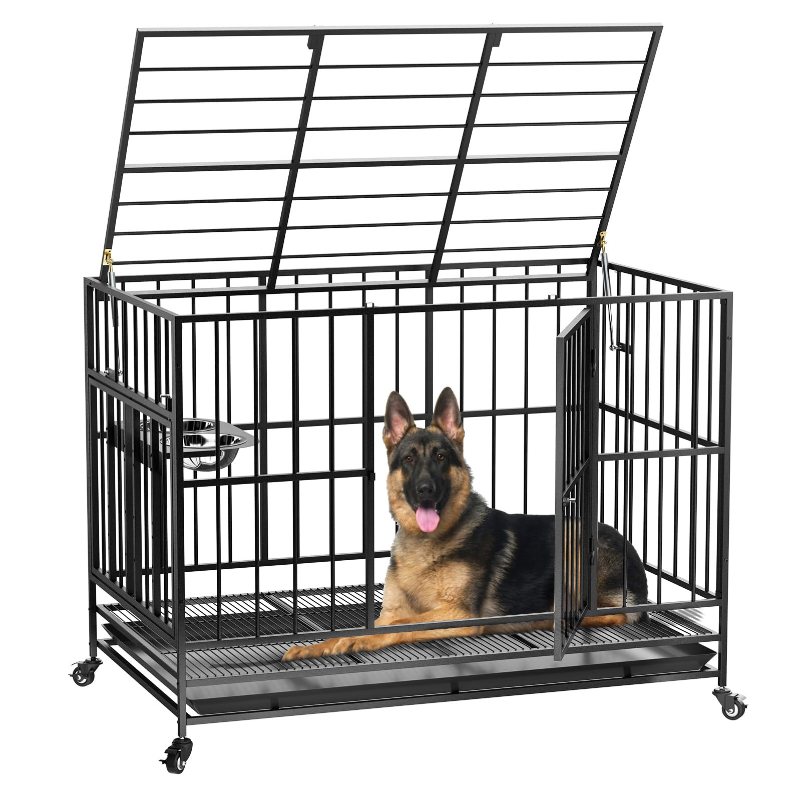 Tucker Murphy Pet™ Aobha Heavy Duty Dog Crate with Wheels/Unique Air ...
