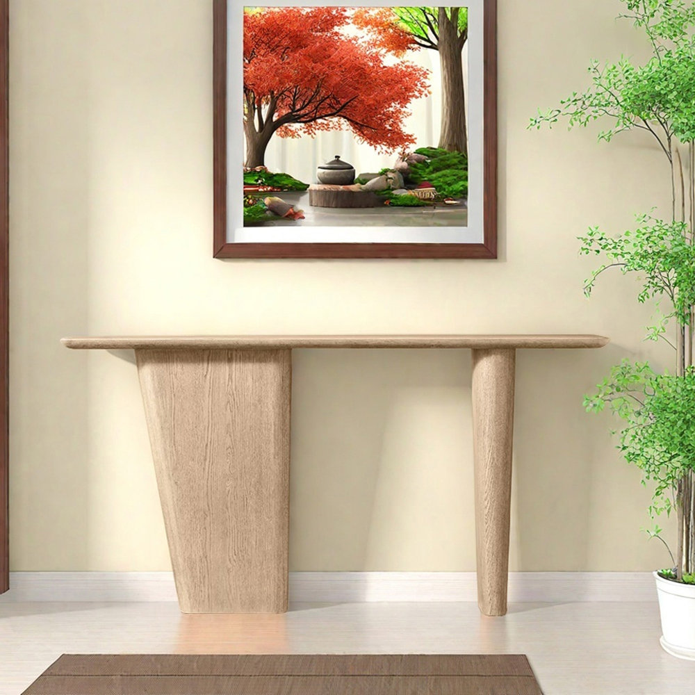 Ebern Designs American Country Style Solid Oak Entryway Table - Wayfair ...