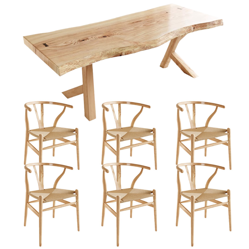 Sleek Surface Designs Natural Creative Ash Wood Large Board Dining ...