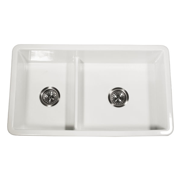 Nantucket Sinks Cape Nantucket Sinks 60/40 Dualmount Fireclay Sink ...