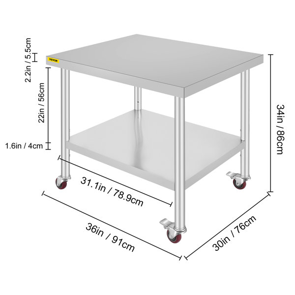 VEVOR Steel Adjustable Work Tables & Reviews | Wayfair