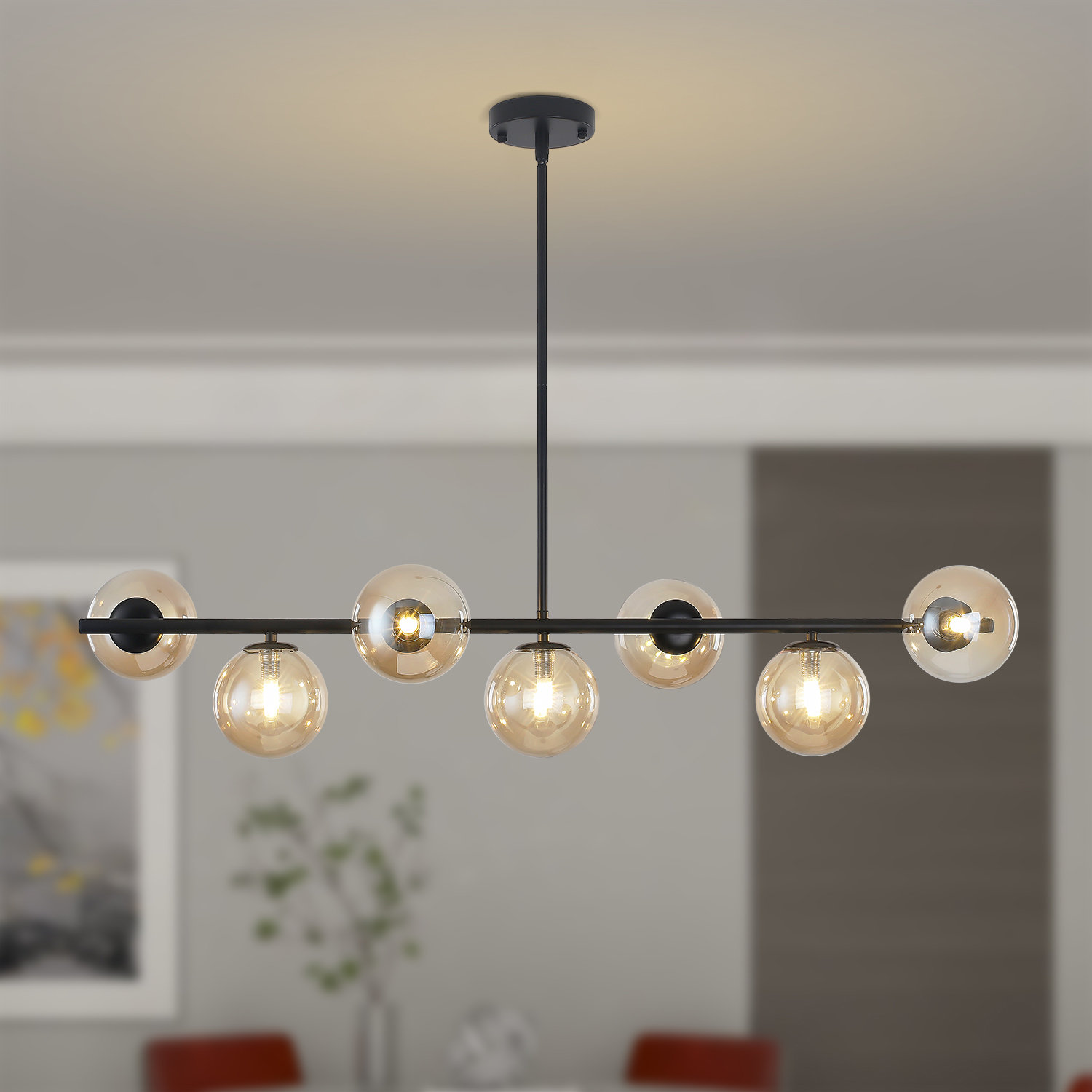 Mercer41 Kason Modern 7-Lights linear globe chandelier & Reviews ...