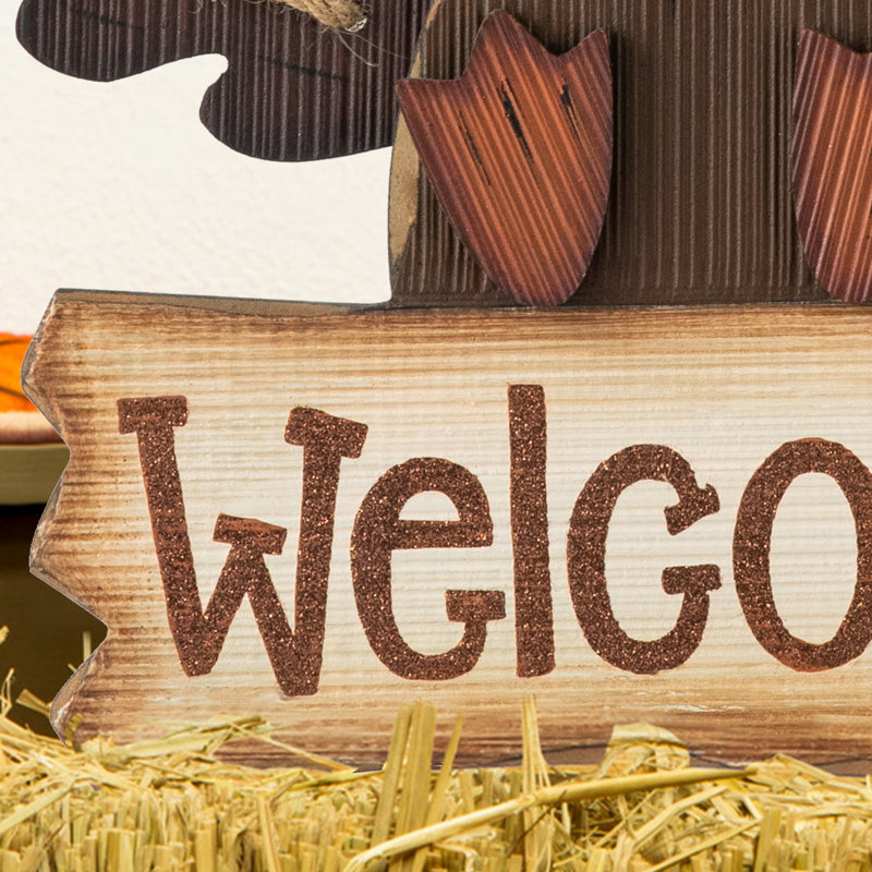 Glitzhome Welcome Turkey Sign & Reviews | Wayfair