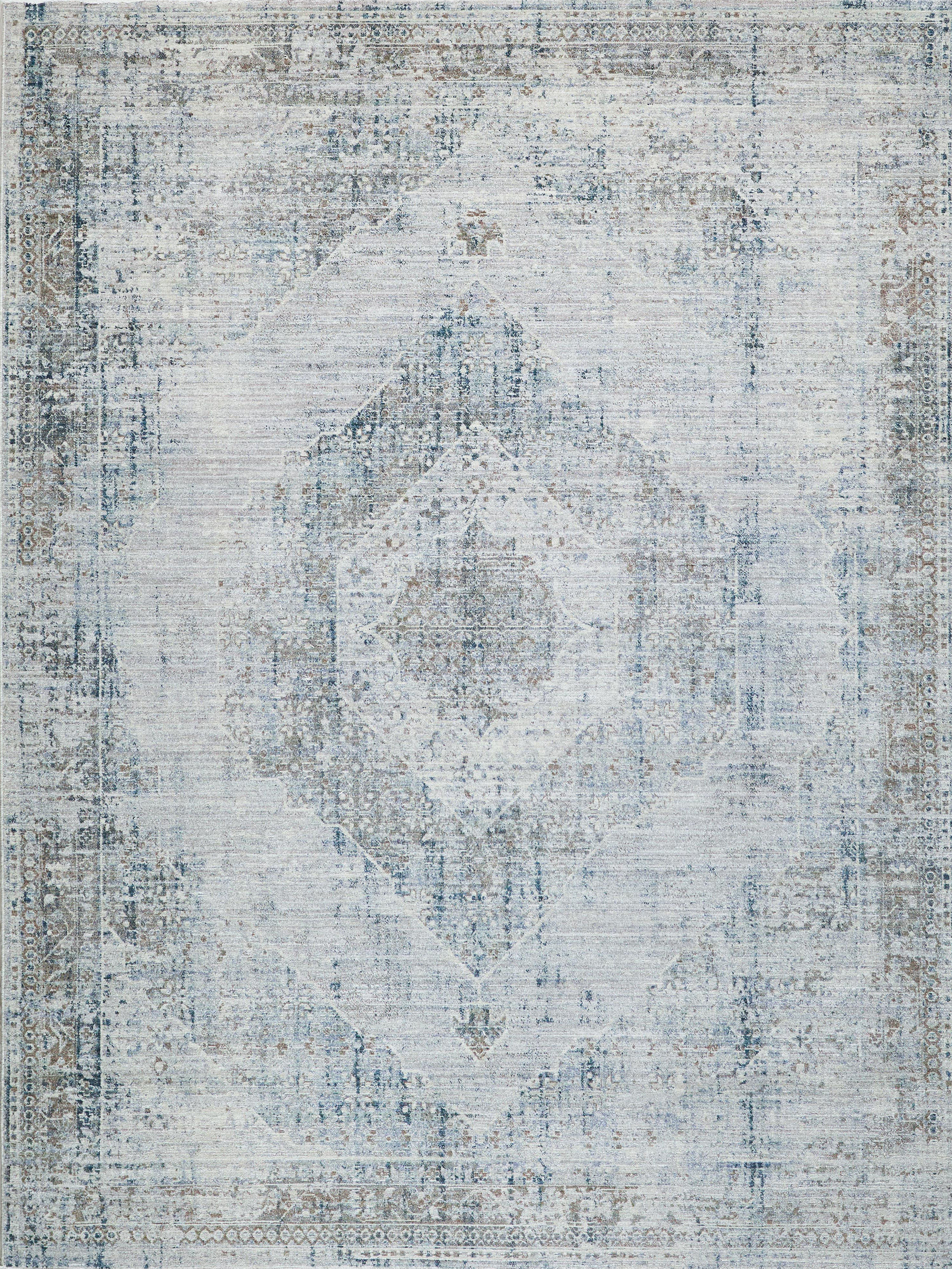 EXQUISITE RUGS Vintage Looms Beige/Blue Polyester powerloom Area Rug ...