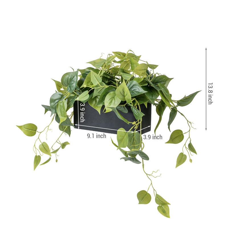 Ebern Designs Fake Vine Greenery Artificial Plant in Black Pot | Wayfair