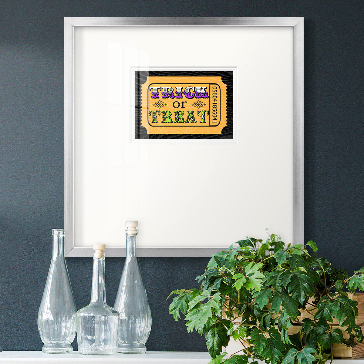Latitude Run® Trick Or Treat Ticket Framed On Paper Print | Wayfair